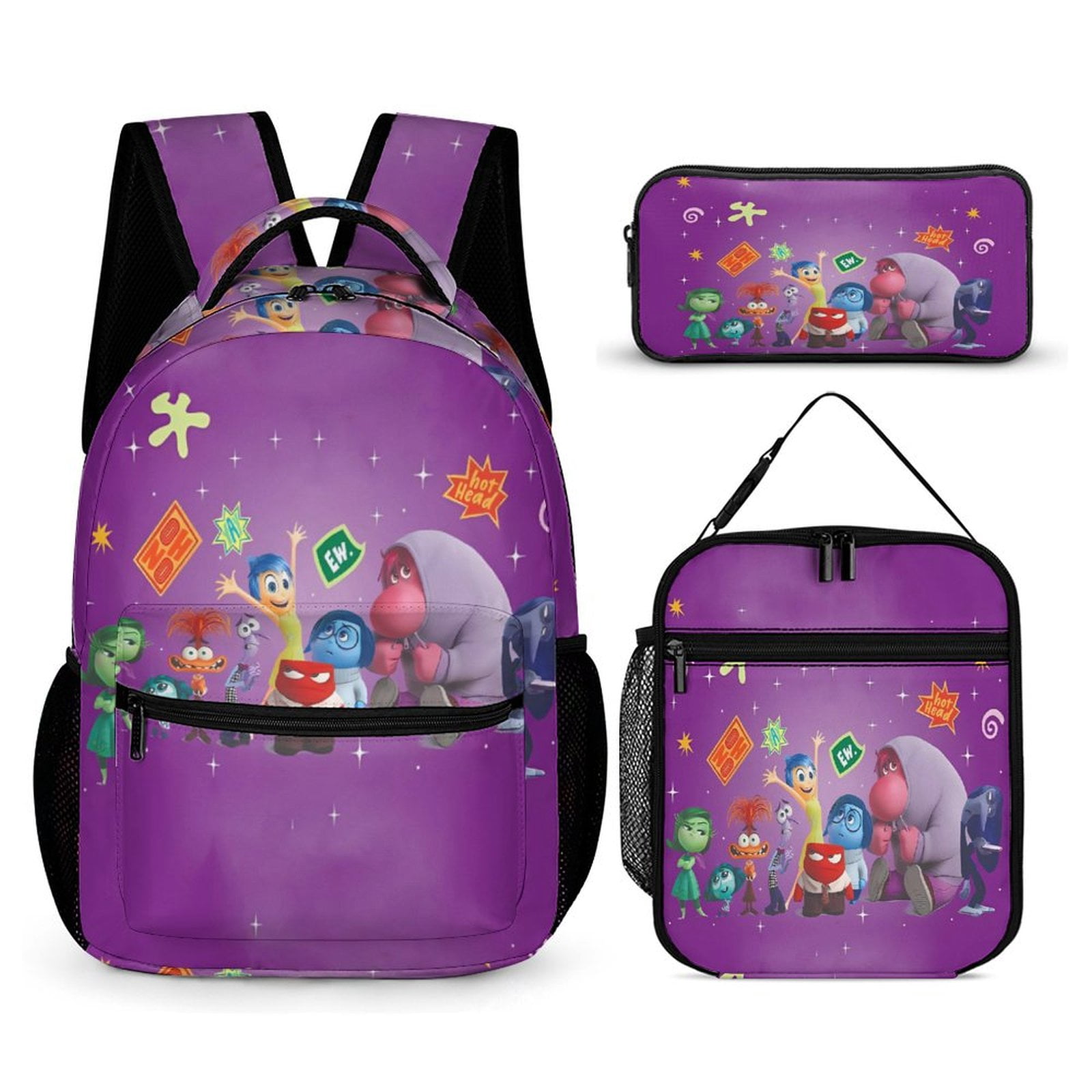 3pcs Inside-out 2 Backpack Set, Multi-functional Laptop Bag 17in Water ...