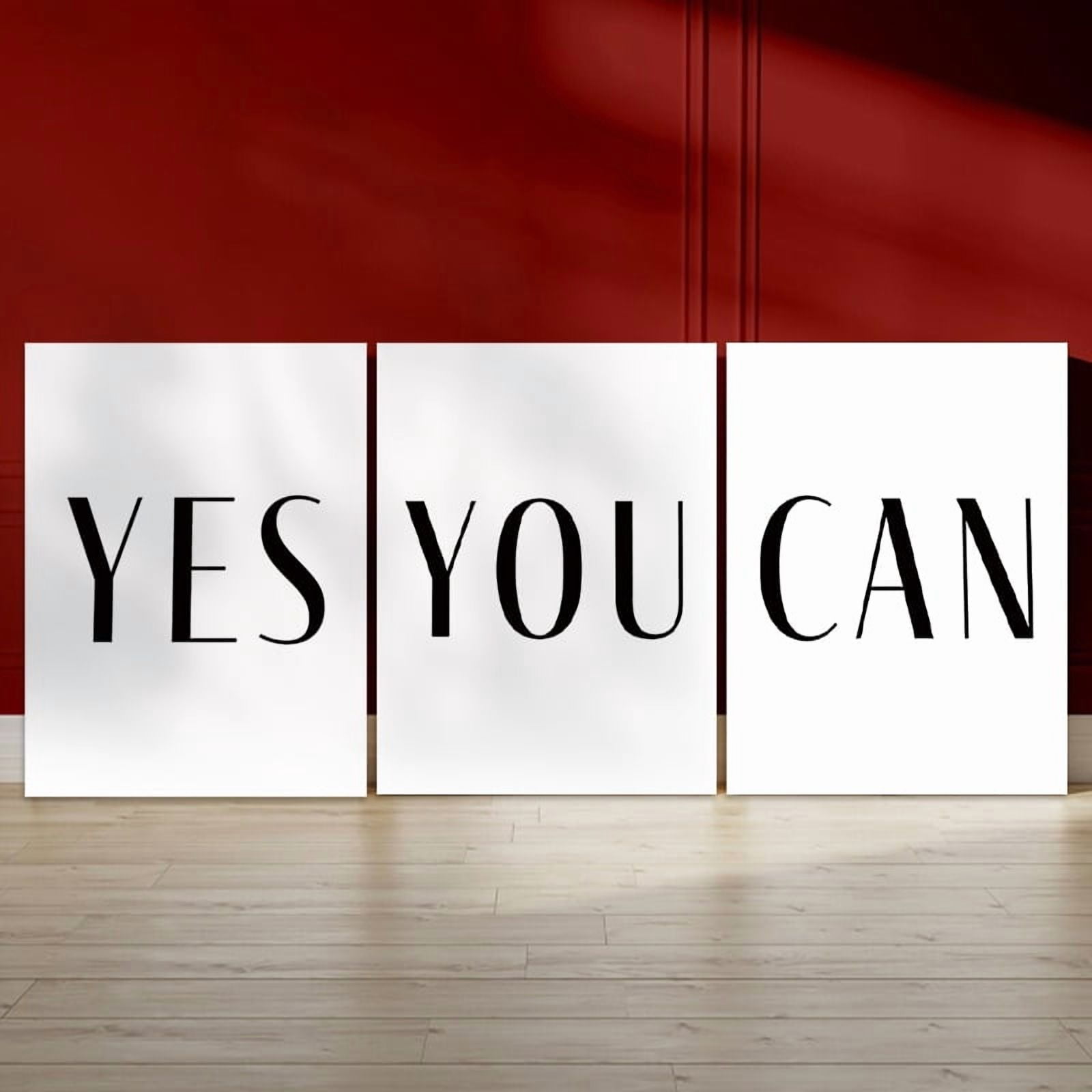 3pcs Inspirational Quotes Canvas Art Set - Thick, Frameless ...
