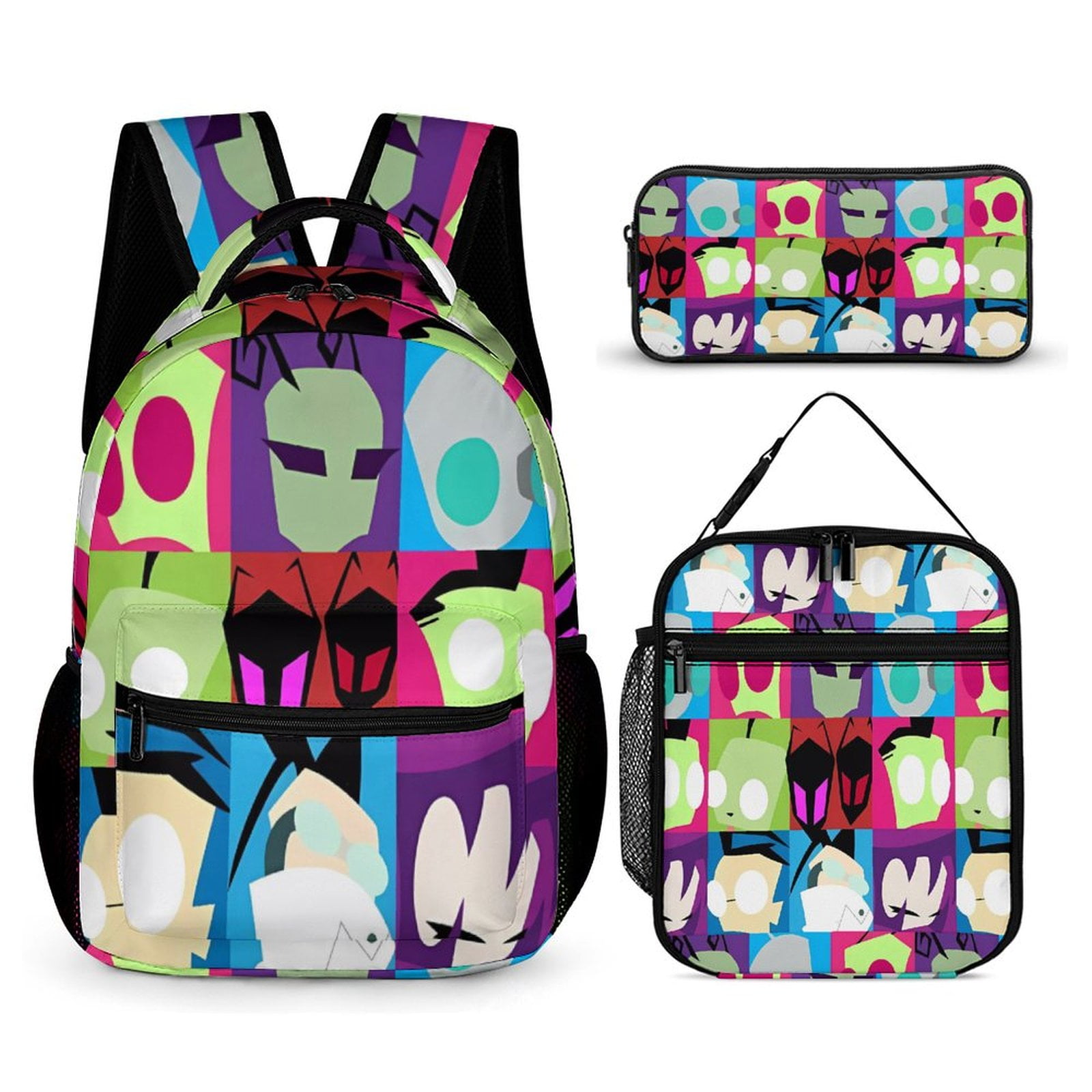 3pcs Inva-der Zim Backpack Set, Multi-functional Laptop Bag 17in Water ...