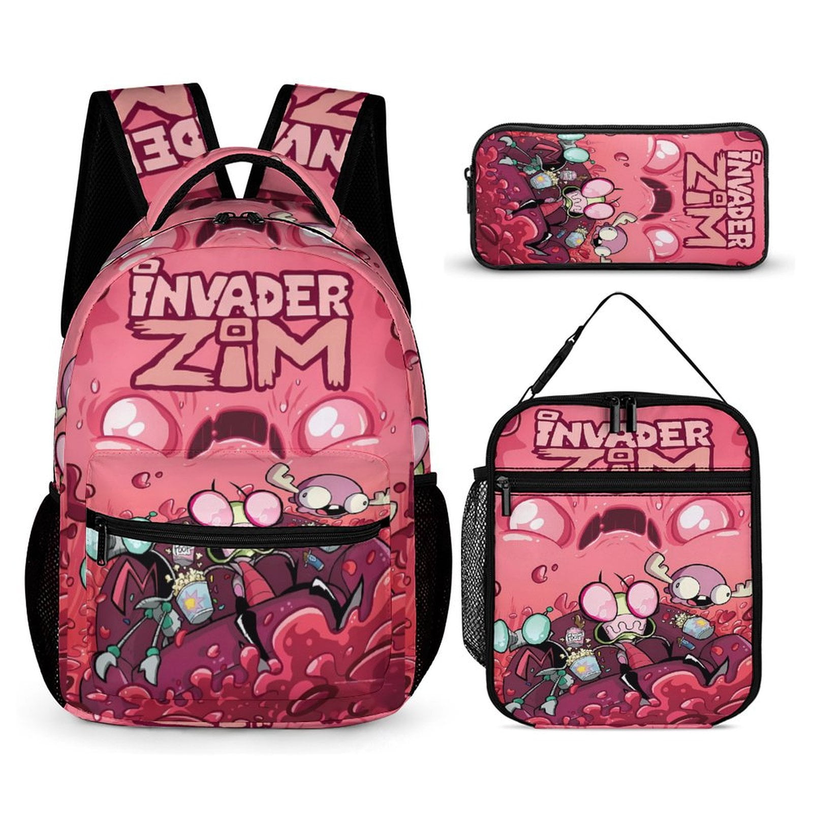 3pcs Inva-der Zim Backpack Set, Multi-functional Laptop Bag 17in Water ...