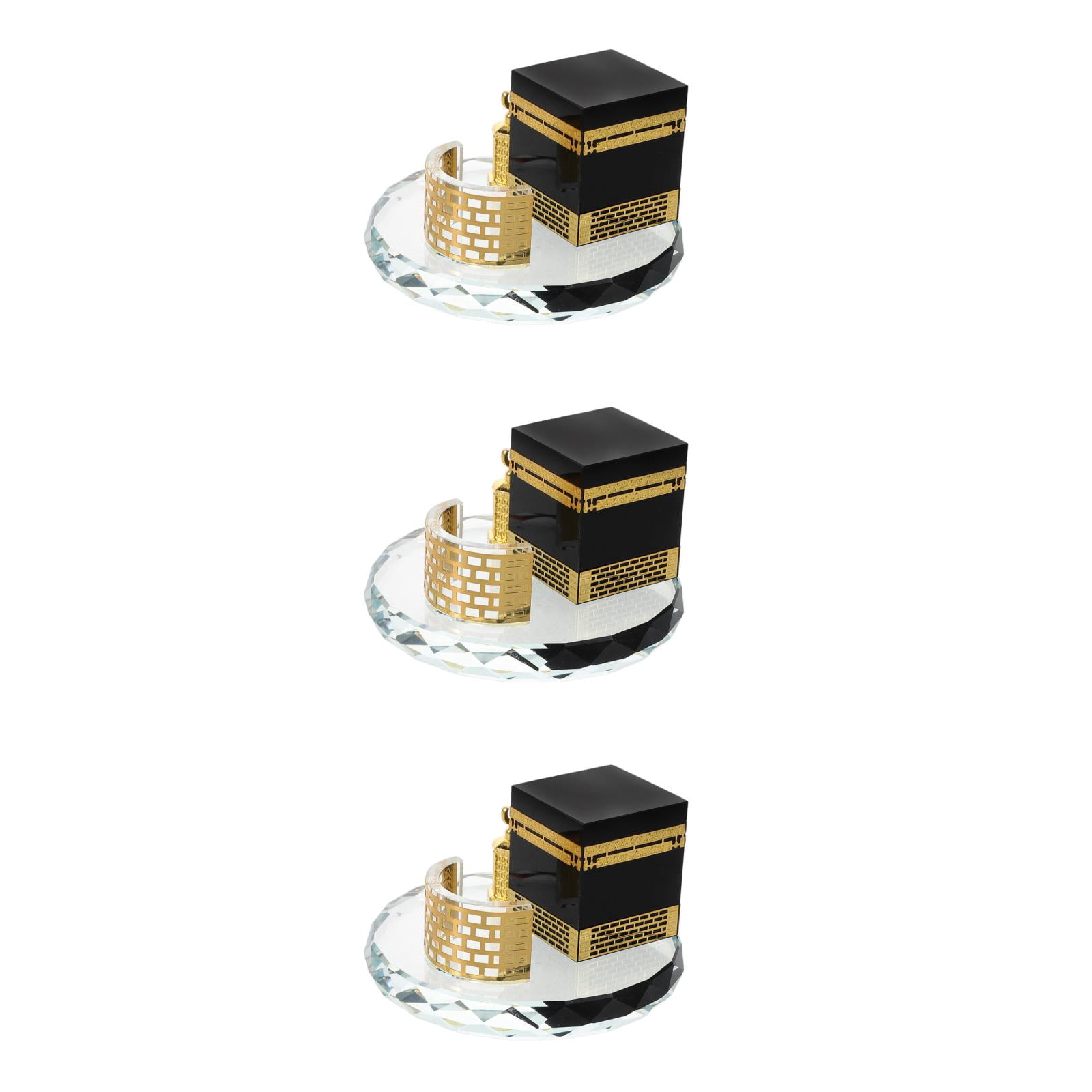 3pcs Islamic Architecture Crystal Kaaba Model Handicraft Home Decor ...