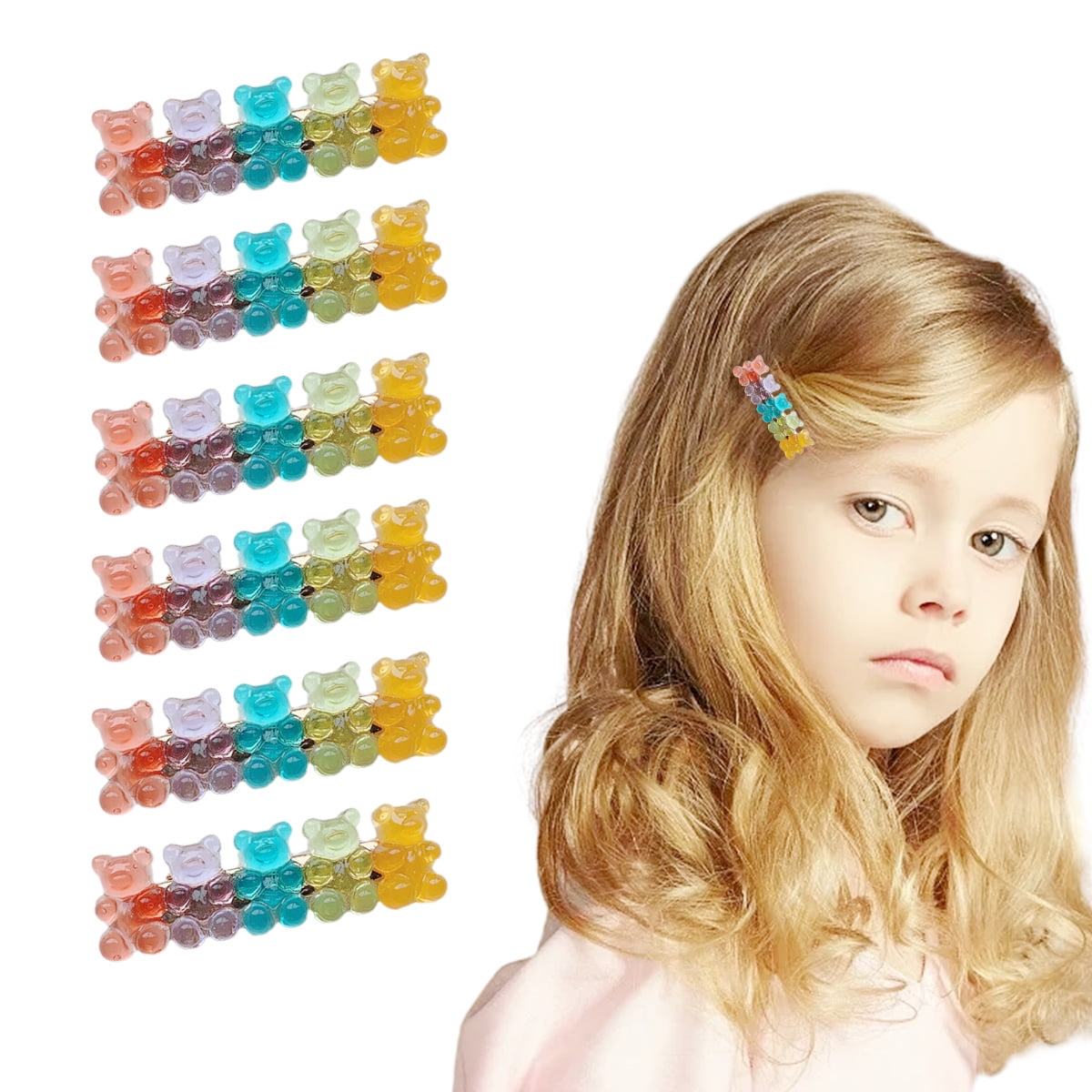 3pcs Jelly Bear Hair Clip Side Clip Women's Hair Accessories Y2K Hair ...