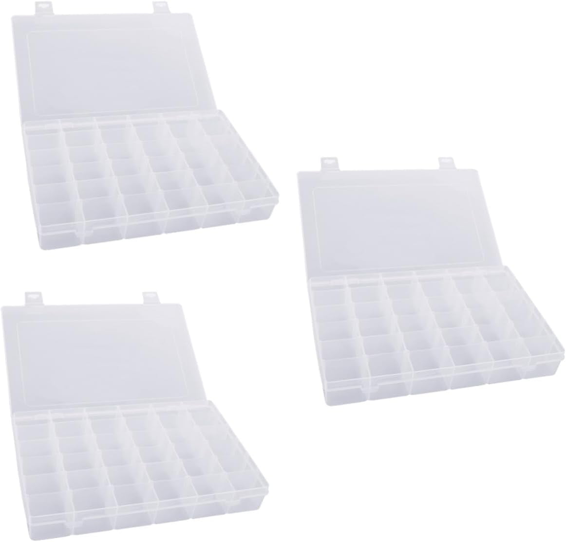 3pcs Jewelry Boxes Earrings Clear Bead Clear Storage Bead Case Bead ...