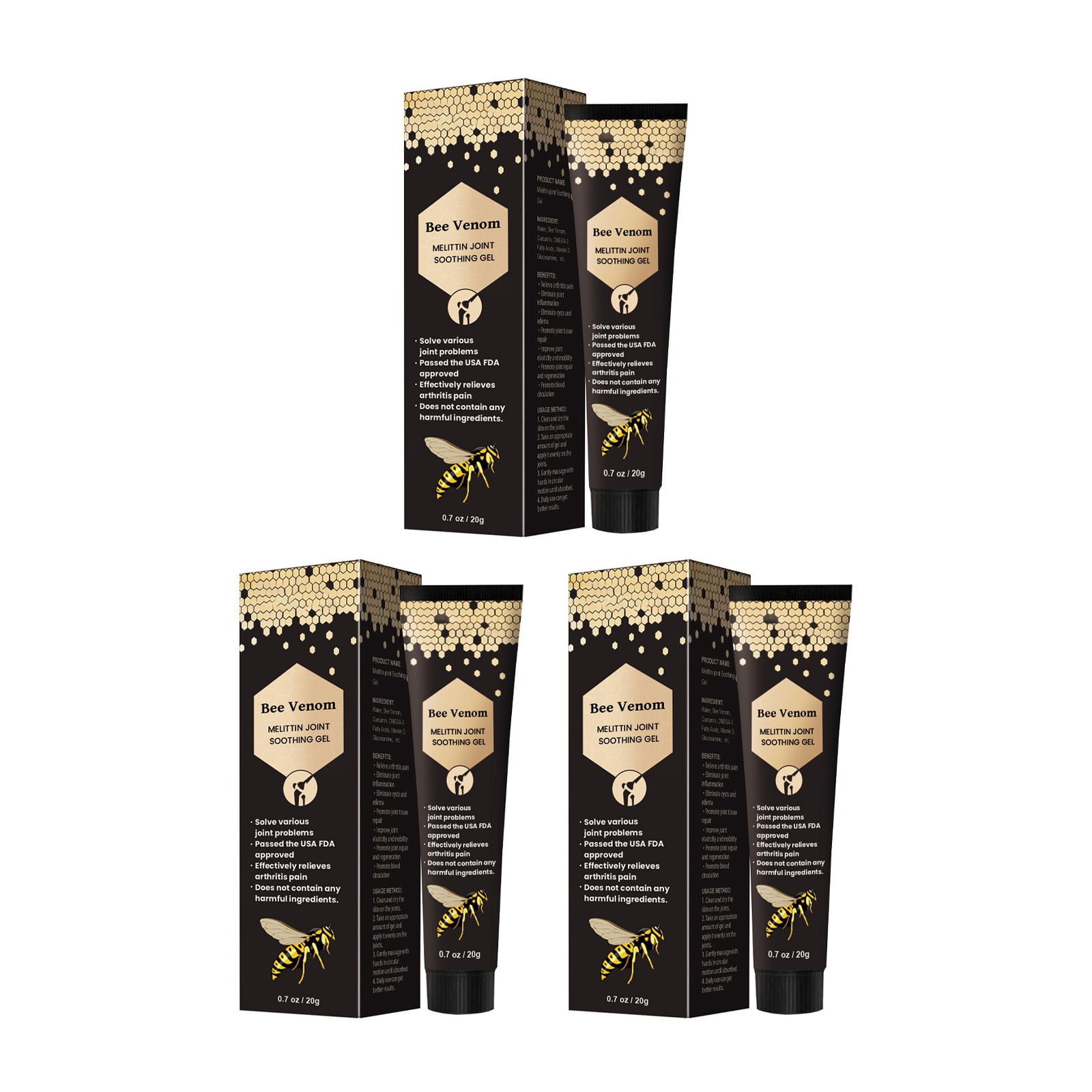 3pcs Joint Gel Lumbar Spine Knee Body Massage Relaxing And Revitalizing ...