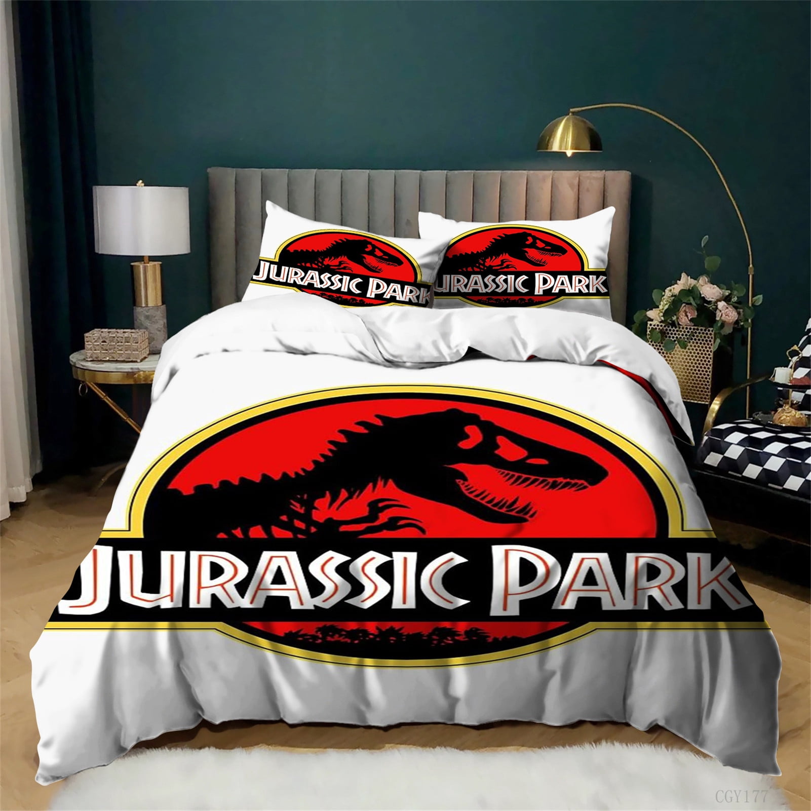 3pcs Jura_ssic Dinosaur Duvet Cover Set Ultra Soft Bedding Duvet Cover ...