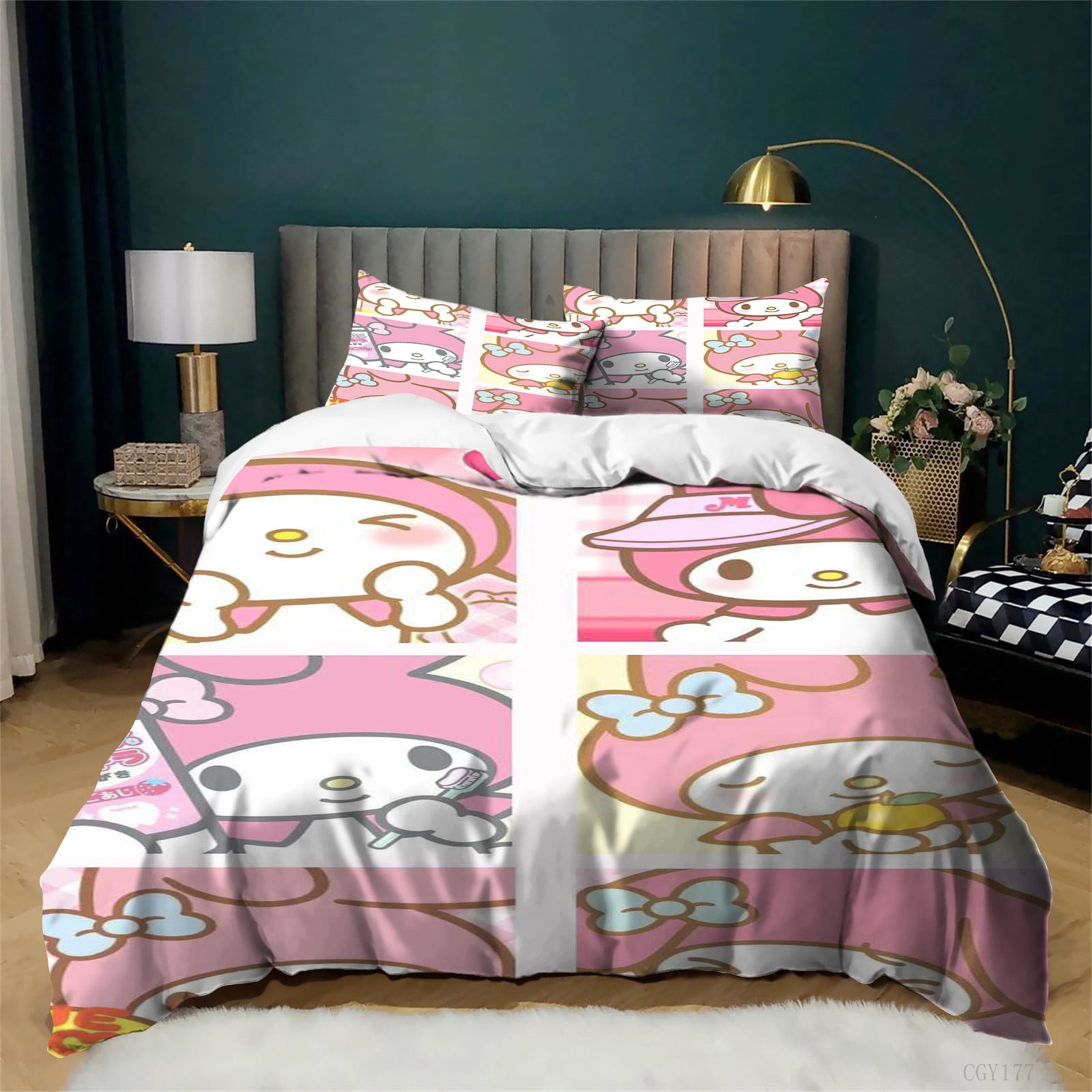 3pcs Kawaii Melo_dy Bedding Duvet Cover Set Full Soft Breathable ...