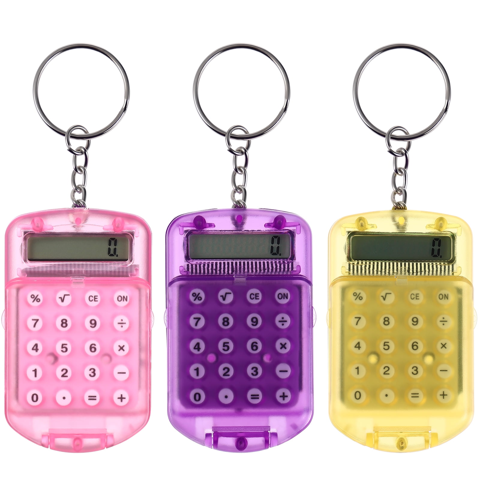 3pcs Keychain Calculators Pocket Calculators Key Ring Portable Mini ...
