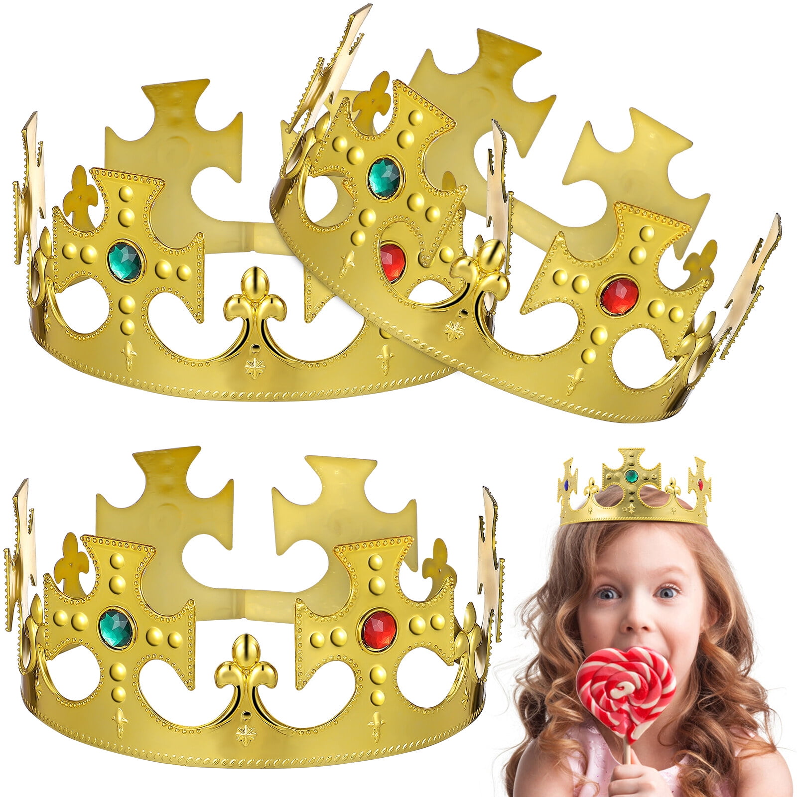 3pcs Kids Birthday Party Crowns Toddler Dress Up Crowns Kids Tiara ...