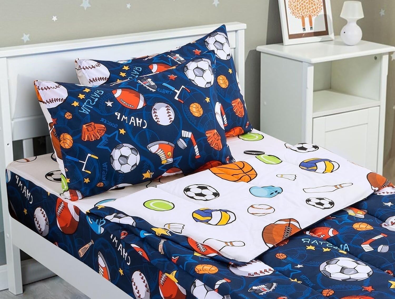 3pcs Kids Comforter Sets Zipper Bedding Set for Boys,Twin Kid Bedding ...