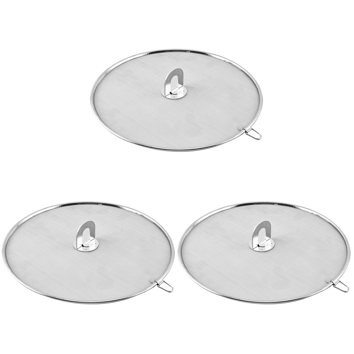 3pcs Kitchen Splatter Screen Stainless Steel Grease Splatter Screen ...
