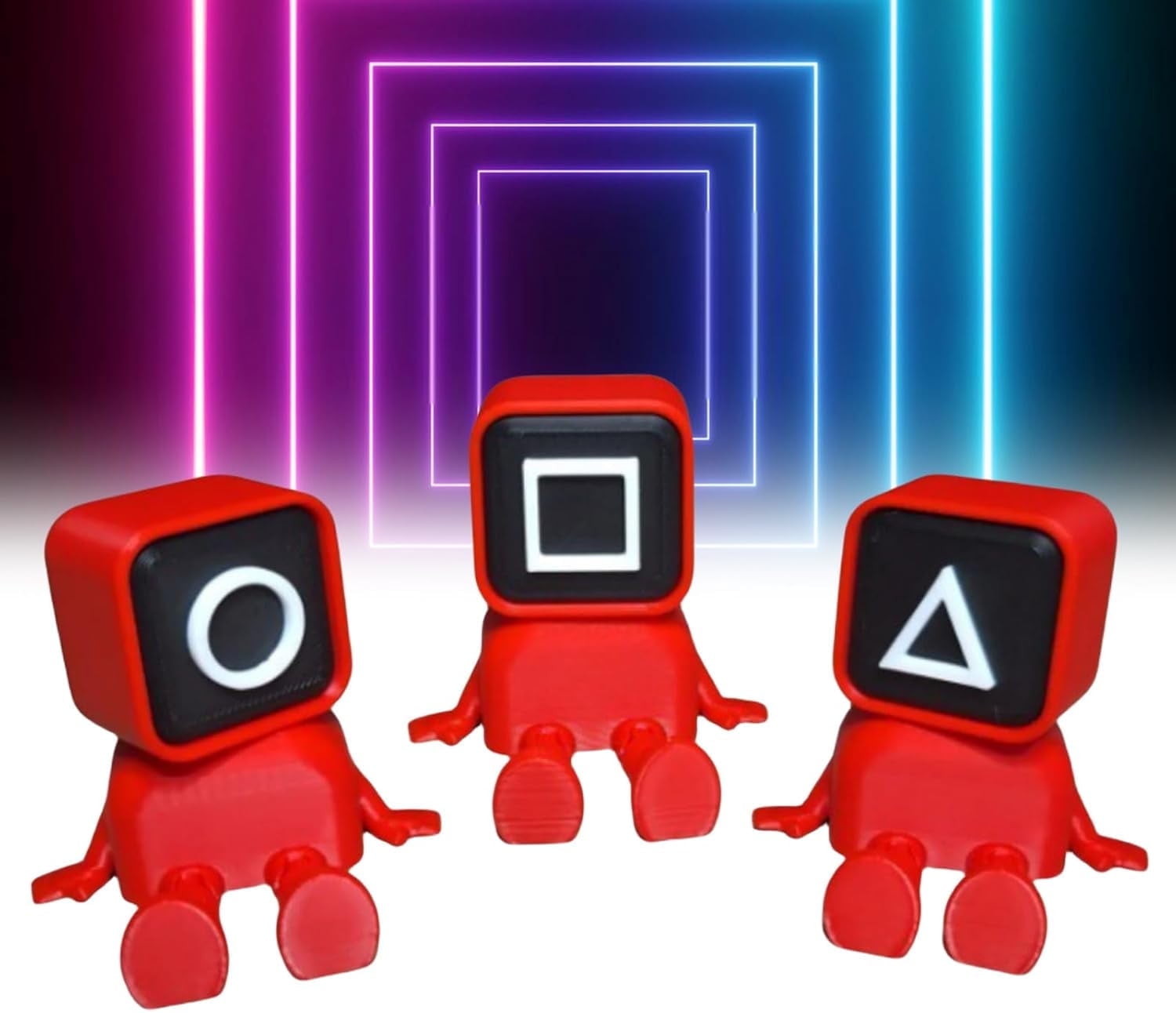 3pcs Squid Game Masked Soldier Triangle Doll Mini Toy Gonggi Toy, 2025 ...