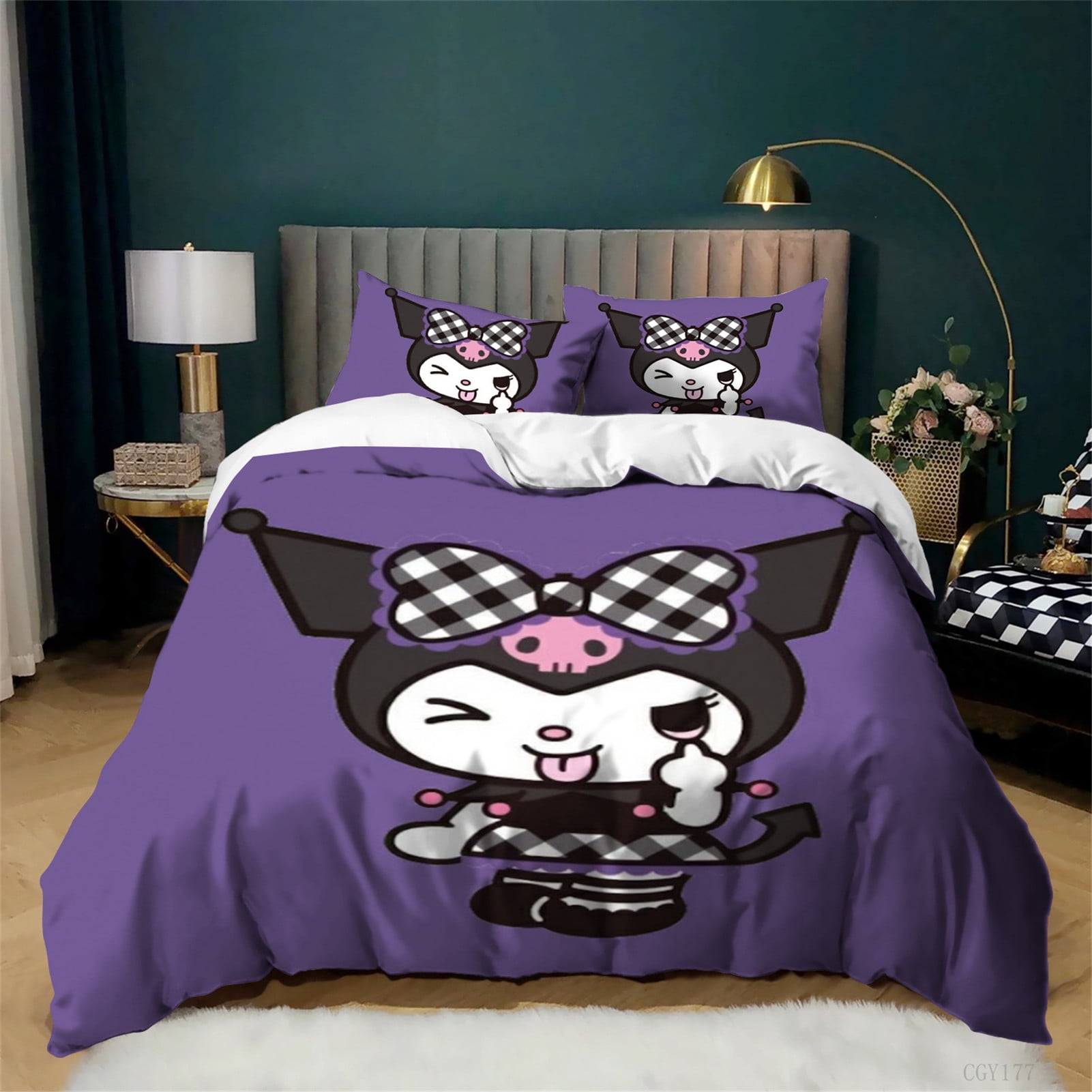 3pcs Kuro_mi Bedding Set Soft Breathable Quilt Cover Signle All Season ...