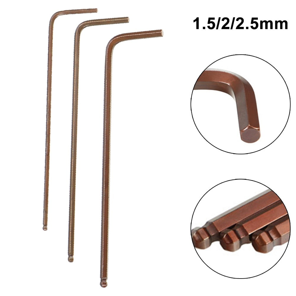3pcs L Shaped Hex key Wrench 1.5mm 2mm 2.5mm Hexagon Ball Head ...