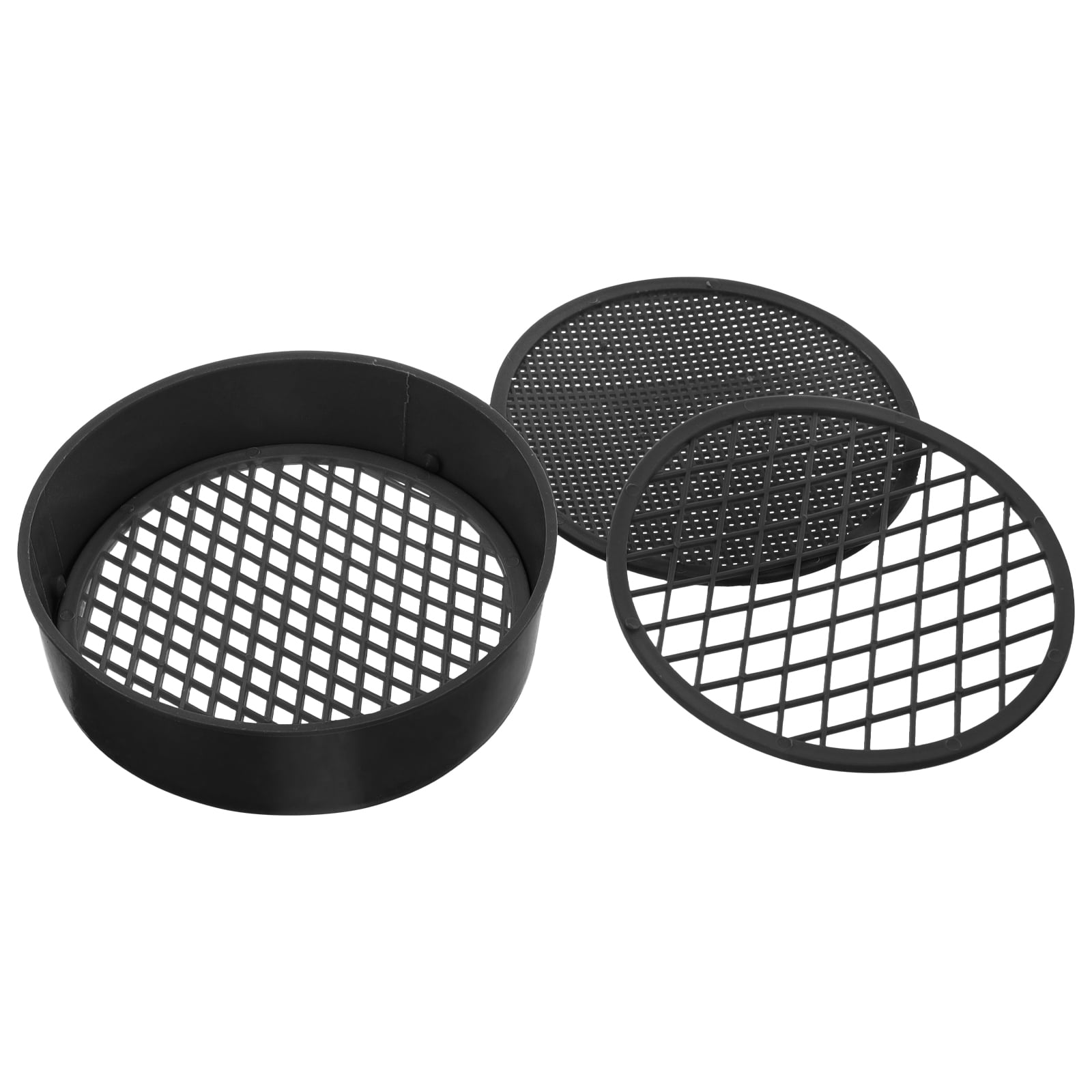 3pcs Lab Sieve Soil Sieve For Gardening Mesh Sifting Pan Soil Sand ...