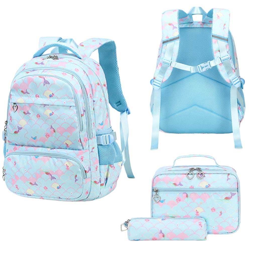 3pcs Large Capacity Backpack Lunch Bag Pencil Case Casual Daypacks for ...