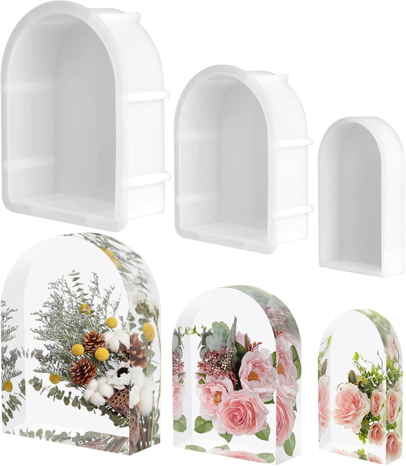 3pcs Large Rectangular Resin Molds, Epoxy Resin Casting Deep Silicone ...