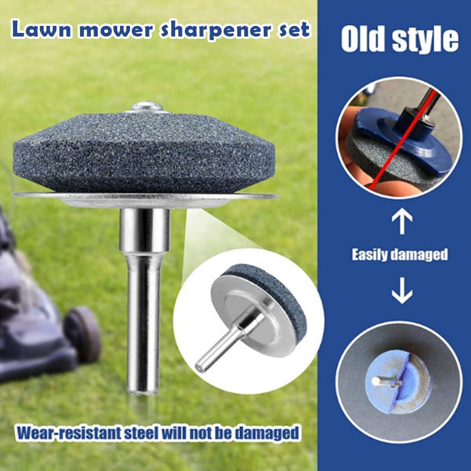 3pcs Lawn Mower Blades Sharpener Shapener With Blades Balancer ...