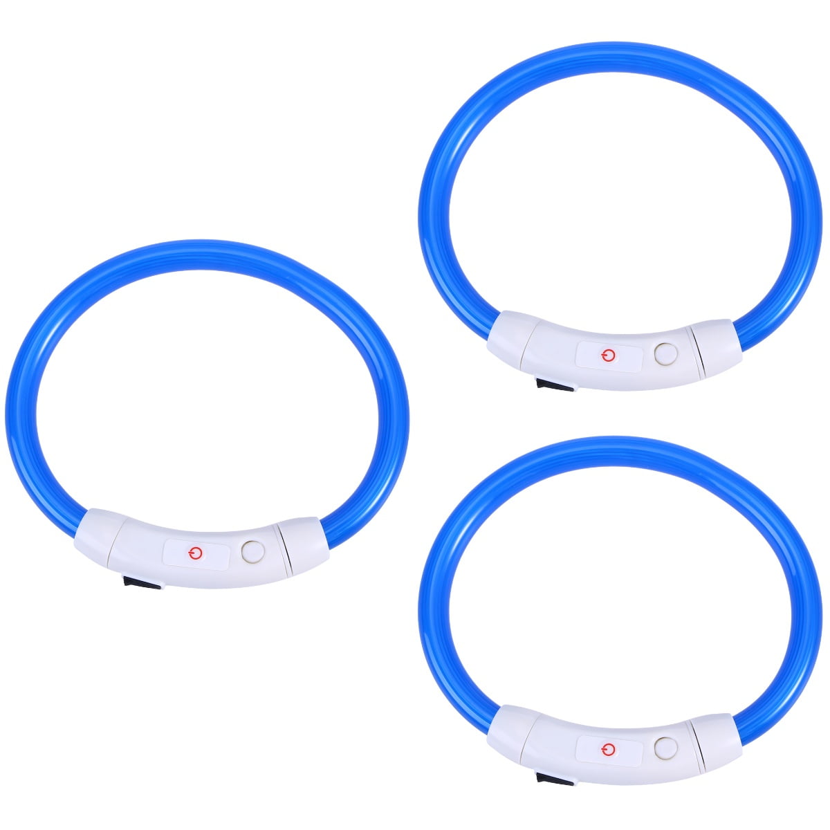 3pcs Led Dog Collar USB Rechargeable Glowing Pet Dog Collar Light ...