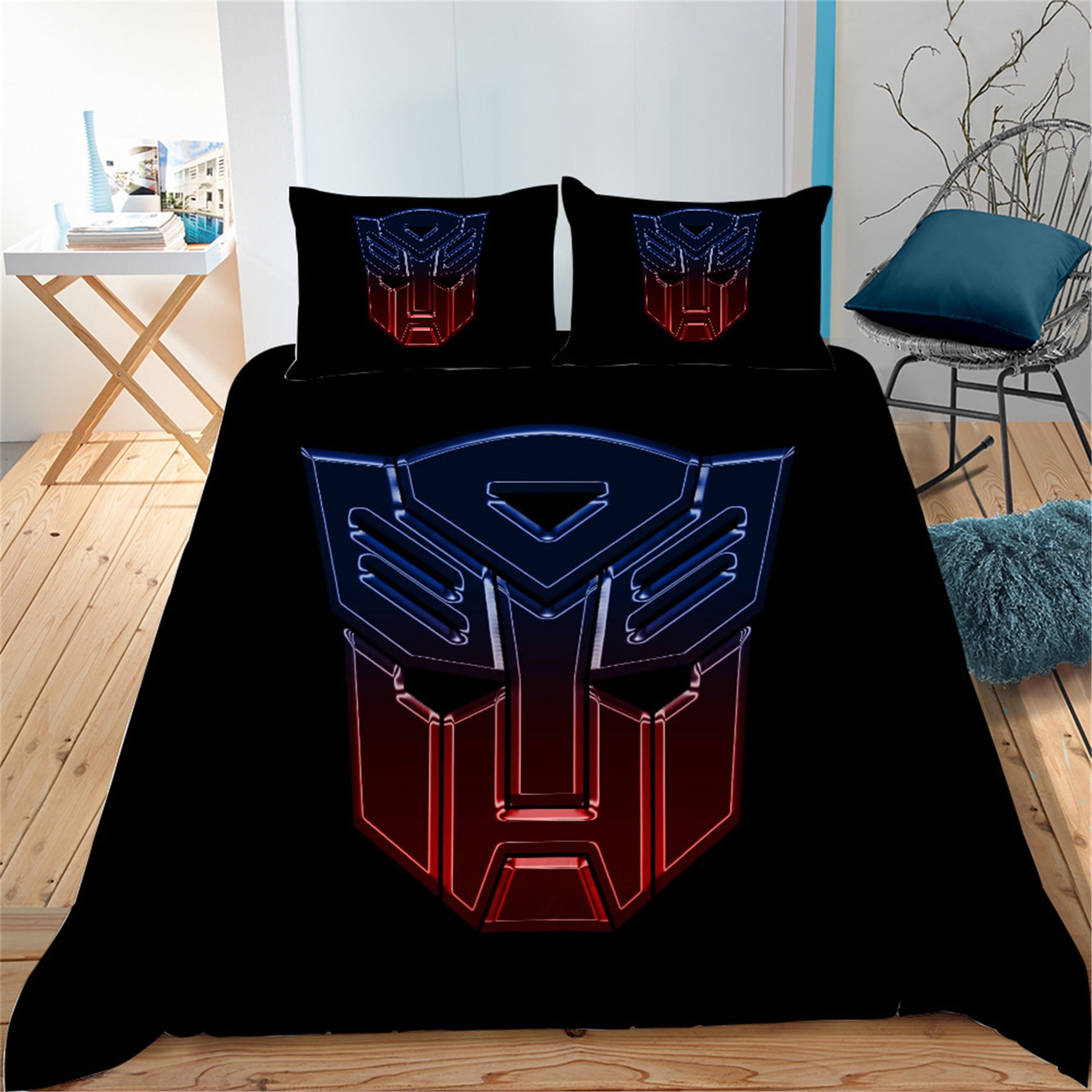 3pcs Lightweight Duvet Cover Set Bumblebee Optimus Prime Quilt Cover ...