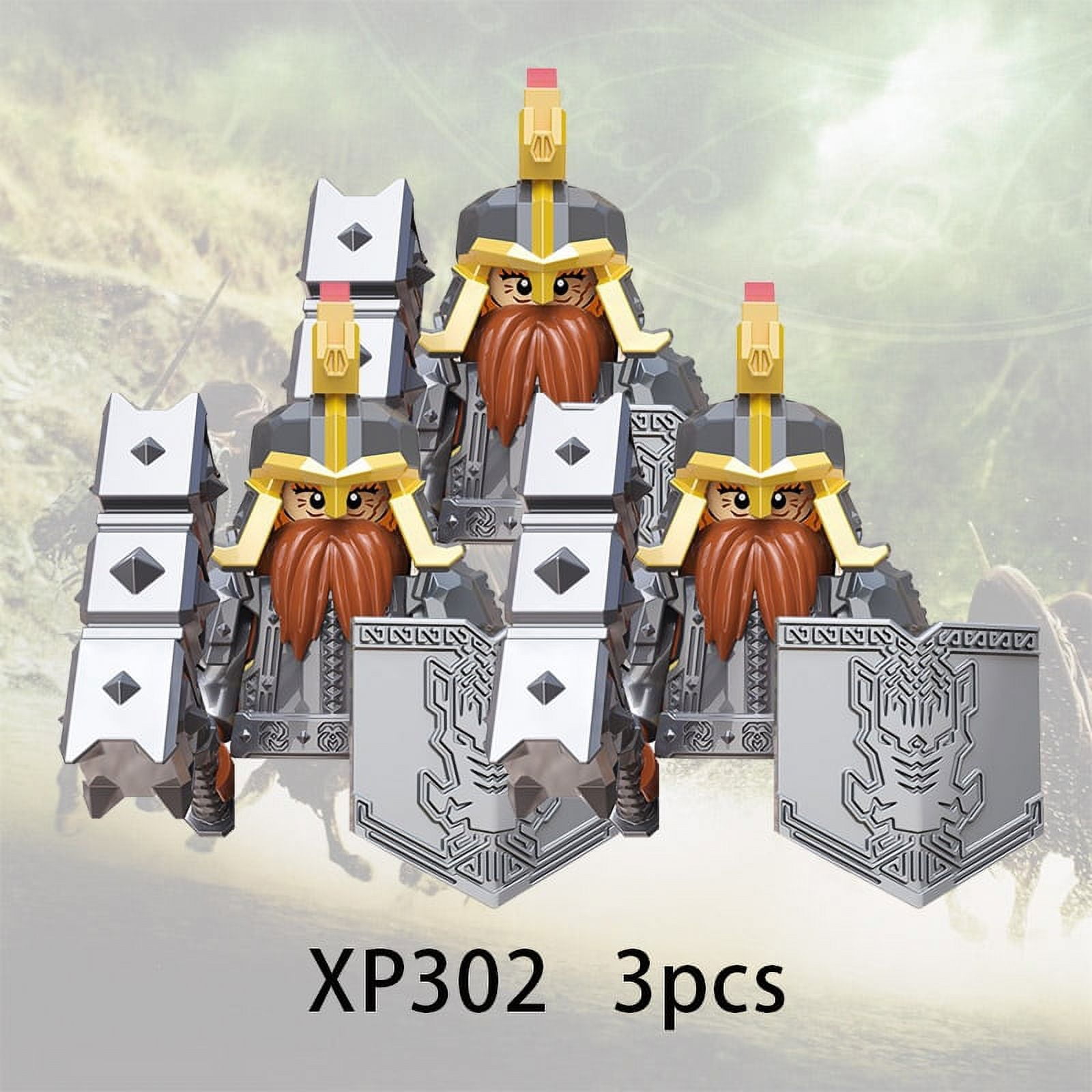 3pcs Lord Rings Elves Orcs Army Dwarf Rohan Mini Action Toy Figures ...