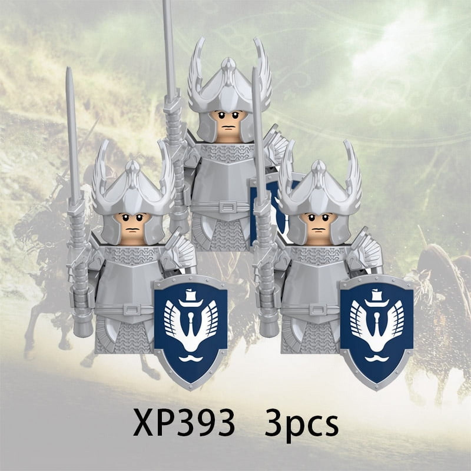 3pcs Lord Rings Elves Orcs Army Dwarf Rohan Mini Action Toy Figures ...