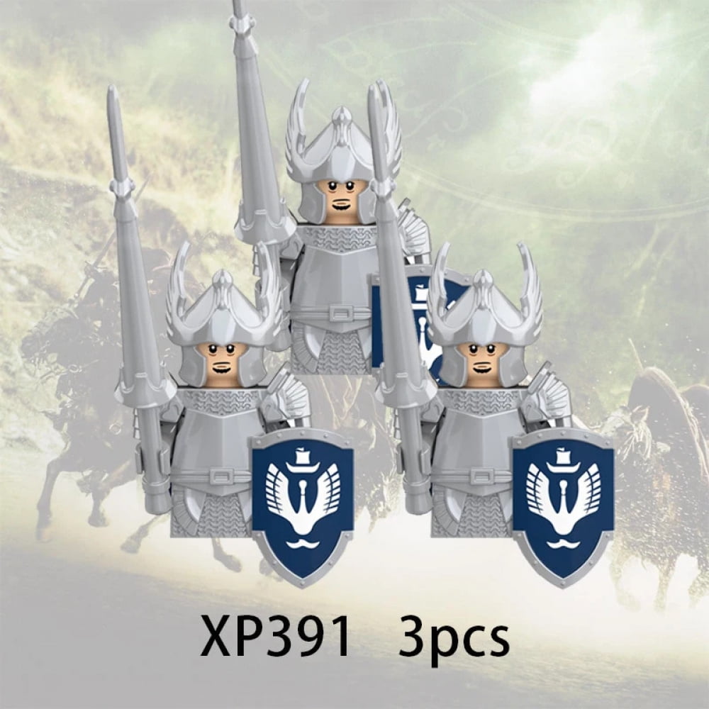 3pcs Lord Rings Elves Orcs Army Dwarf Rohan Mini Action Toy Figures ...