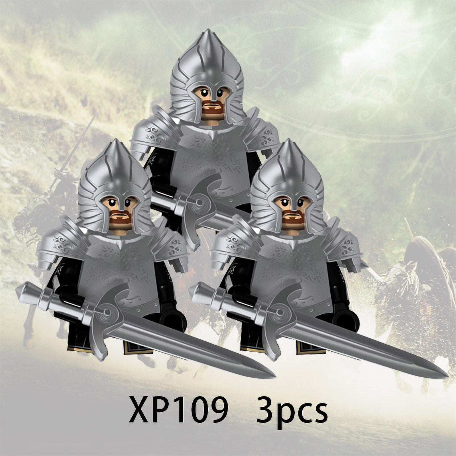 3pcs Lord Rings Elves Orcs Army Dwarf Rohan Mini Action Toy Figures ...