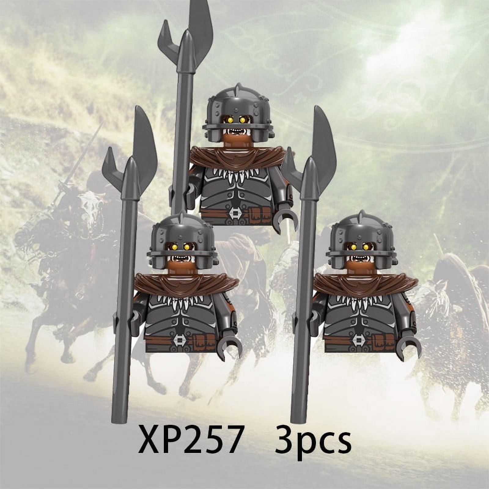 3pcs Lord Rings Elves Orcs Army Dwarf Rohan Mini Action Toy Figures ...