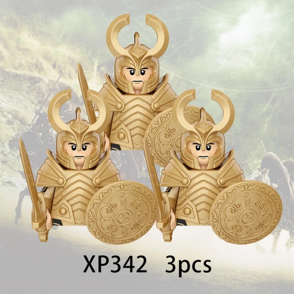 3pcs Lord Rings Elves Orcs Army Dwarf Rohan Mini Action Toy Figures ...
