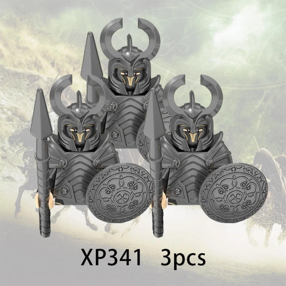 3pcs Lord Rings Elves Orcs Army Dwarf Rohan Mini Action Toy Figures ...