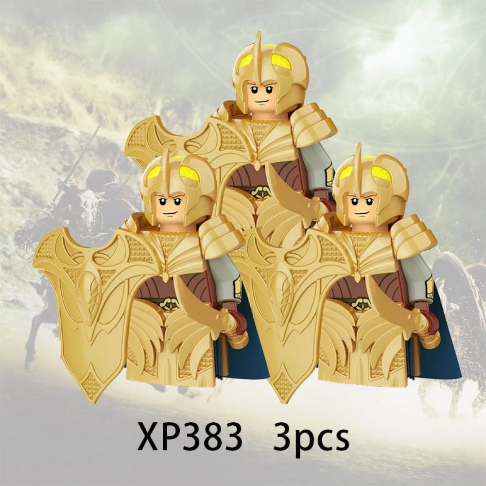 3pcs Lord Rings Elves Orcs Army Dwarf Rohan Mini Action Toy Figures ...