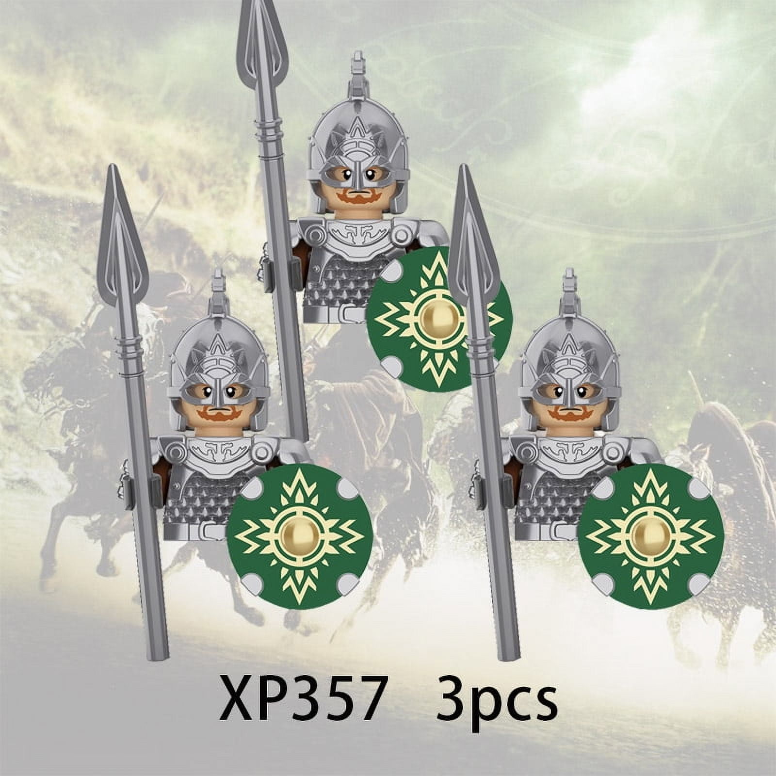 3pcs Lord Rings Elves Orcs Army Dwarf Rohan Mini Action Toy Figures ...