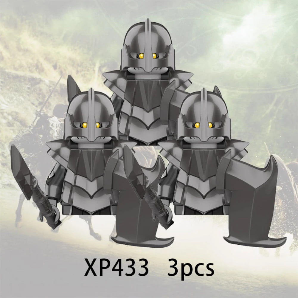 3pcs Lord Rings Elves Orcs Army Dwarf Rohan Mini Action Toy Figures ...