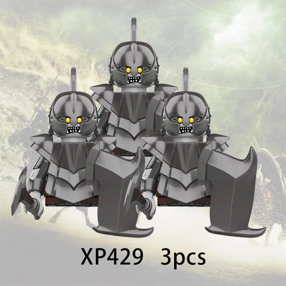 3pcs Lord Rings Elves Orcs Army Dwarf Rohan Mini Action Toy Figures ...