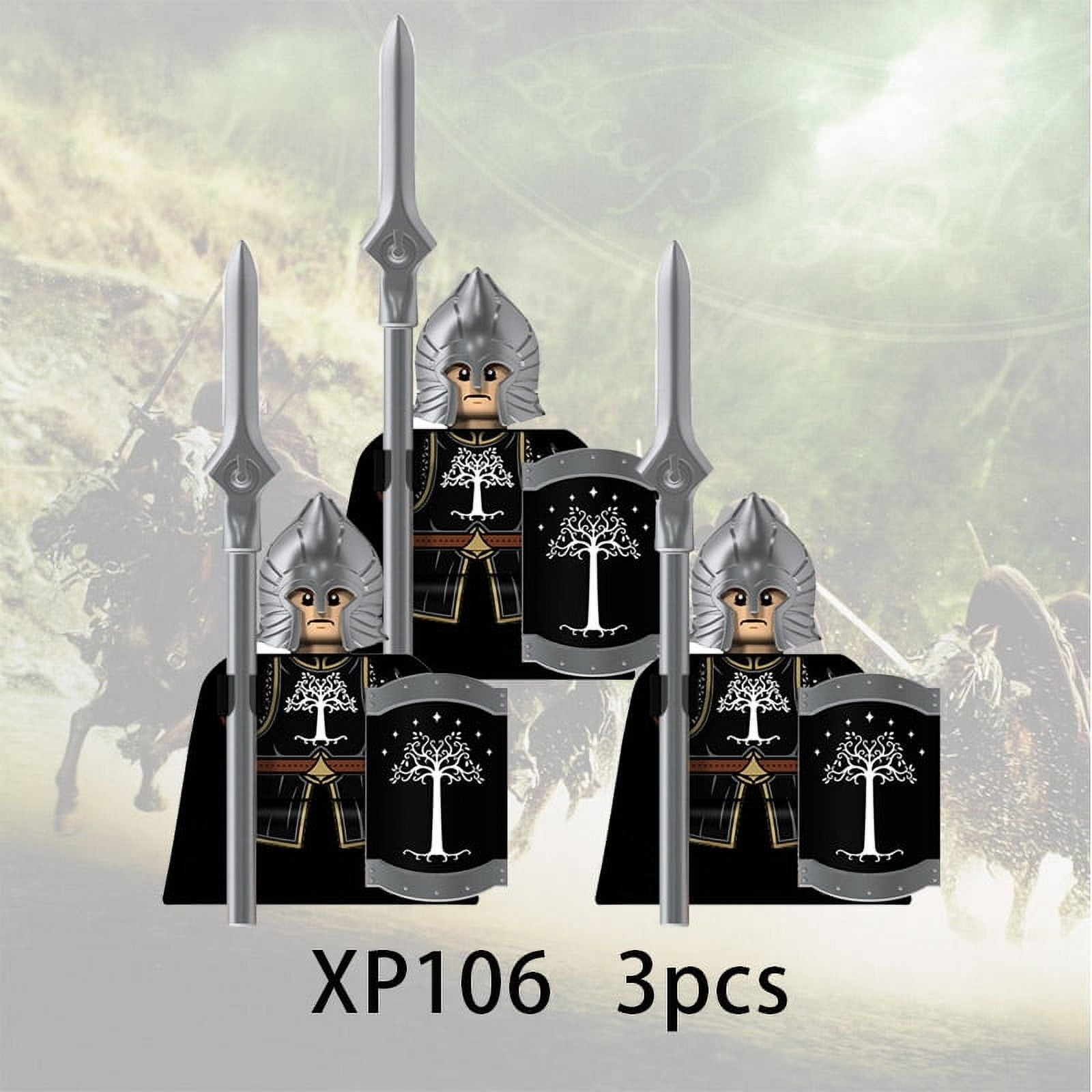 3pcs Lord Rings Elves Orcs Army Dwarf Rohan Mini Action Toy Figures ...
