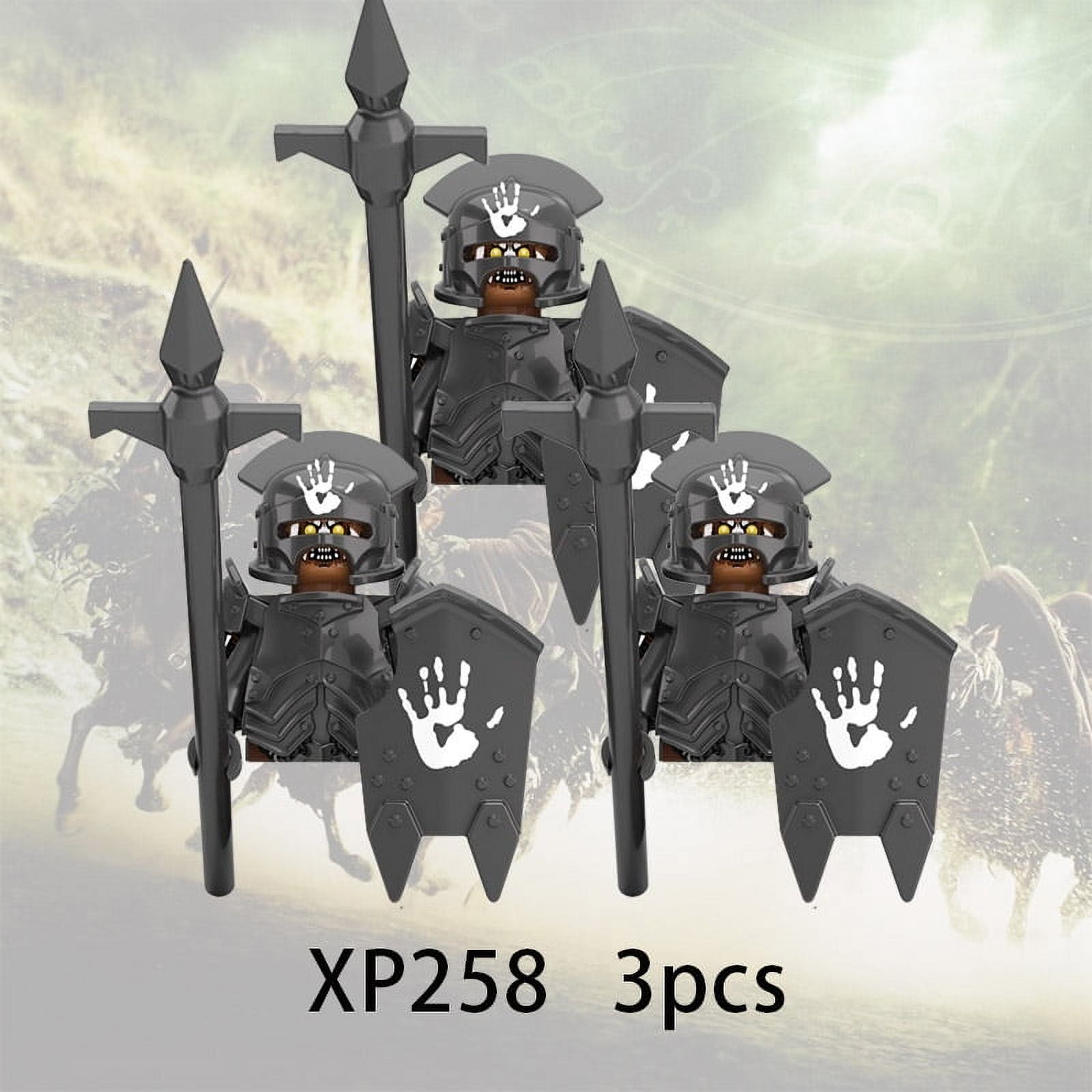 3pcs Lord Rings Elves Orcs Army Dwarf Rohan Mini Action Toy Figures ...