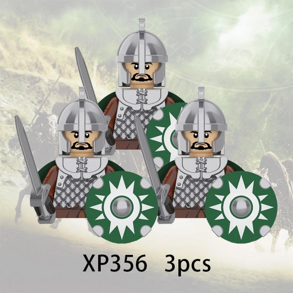 3pcs Lord Rings Elves Orcs Army Dwarf Rohan Mini Action Toy Figures ...