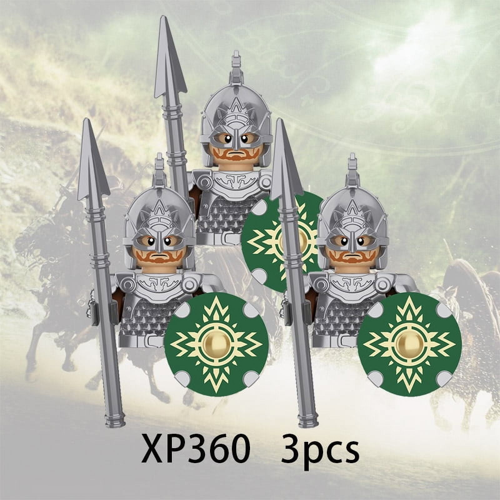 3pcs Lord Rings Elves Orcs Army Dwarf Rohan Mini Action Toy Figures ...