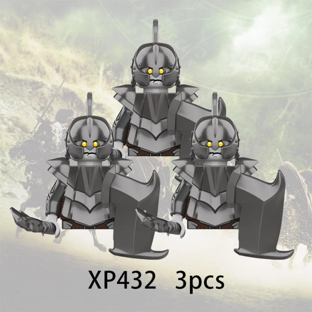 3pcs Lord Rings Elves Orcs Army Dwarf Rohan Mini Action Toy Figures ...
