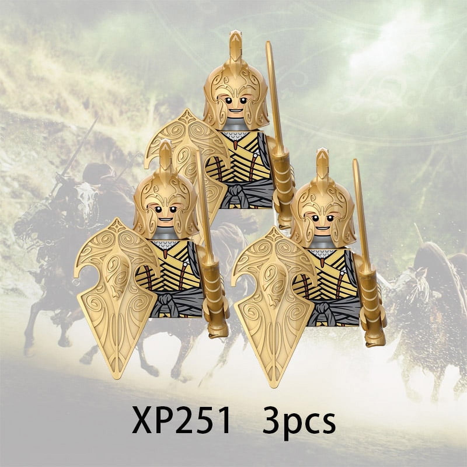 3pcs Lord Rings Elves Orcs Army Dwarf Rohan Mini Action Toy Figures ...