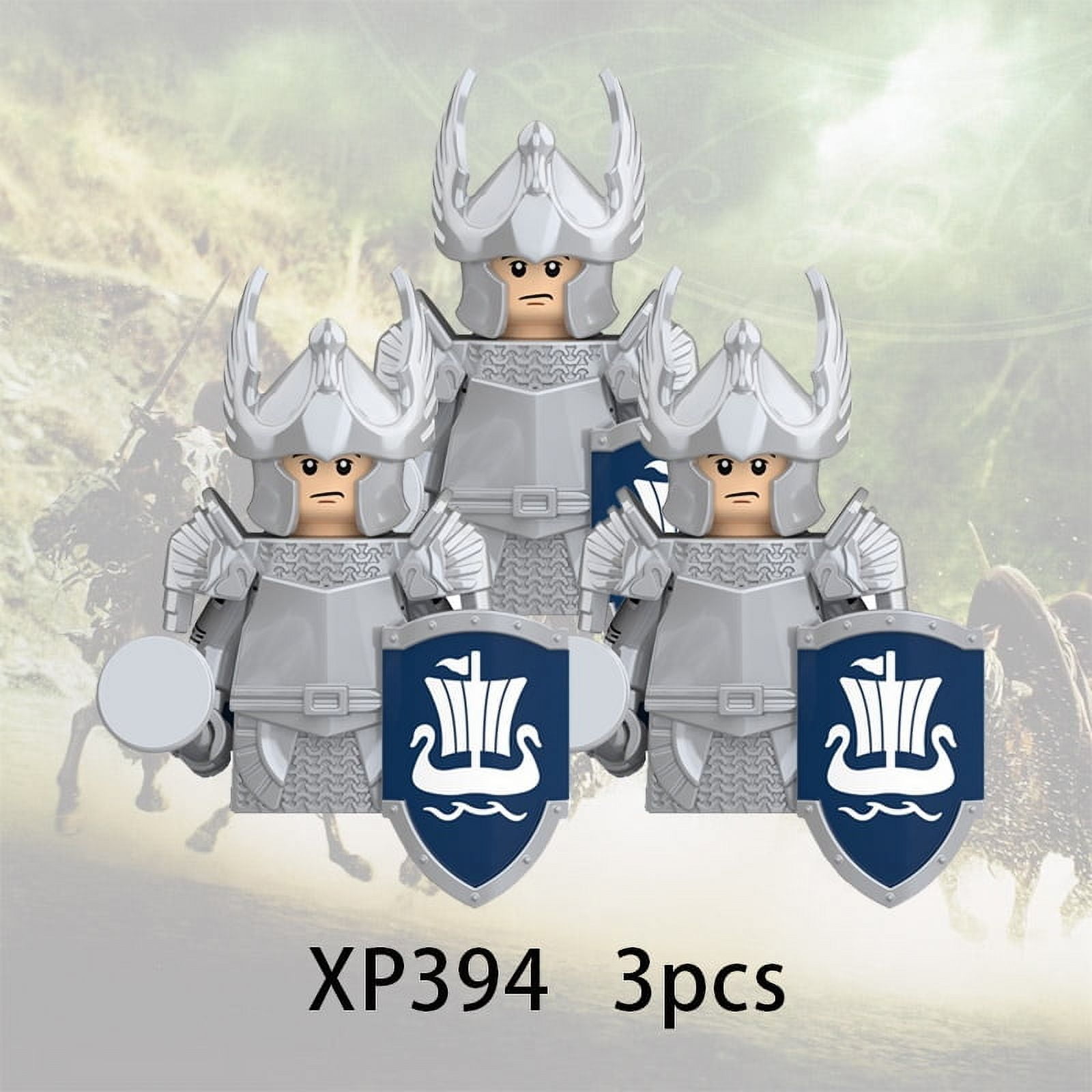 3pcs Lord Rings Elves Orcs Army Dwarf Rohan Mini Action Toy Figures ...