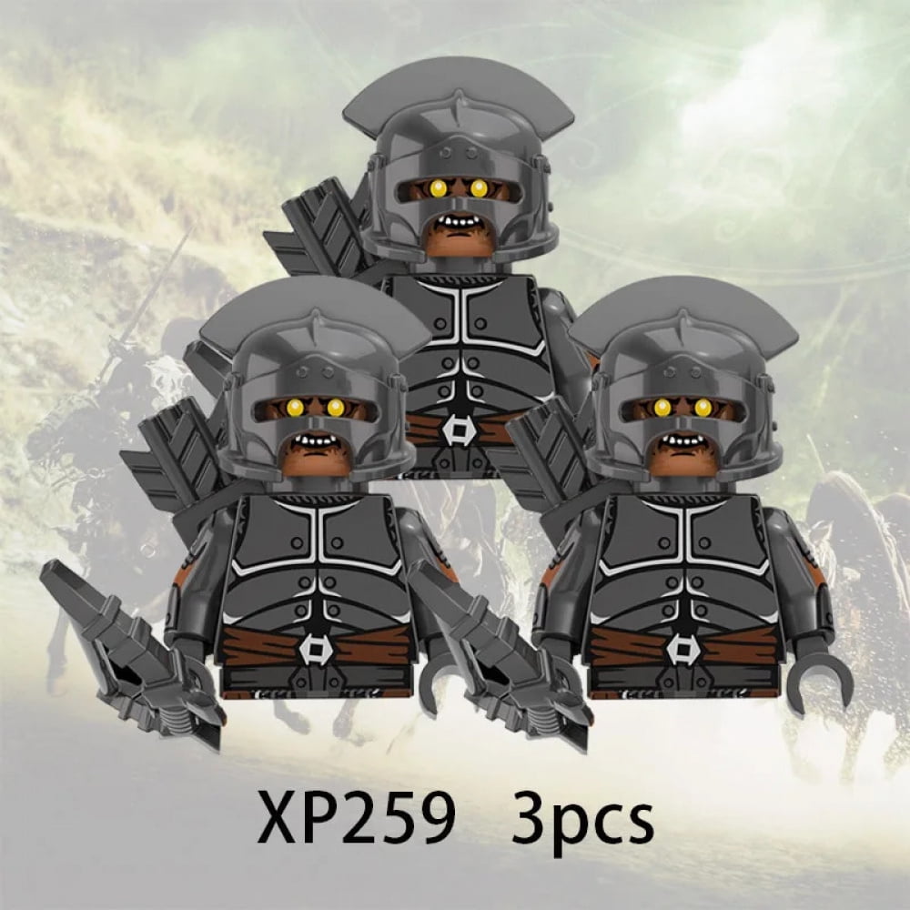 3pcs Lord Rings Elves Orcs Army Dwarf Rohan Mini Action Toy Figures ...