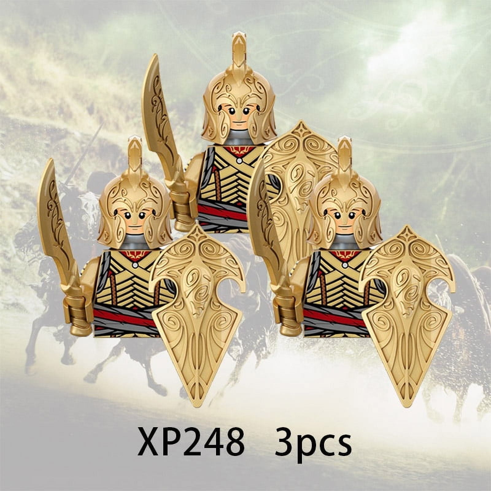 3pcs Lord Rings Elves Orcs Army Dwarf Rohan Mini Action Toy Figures ...