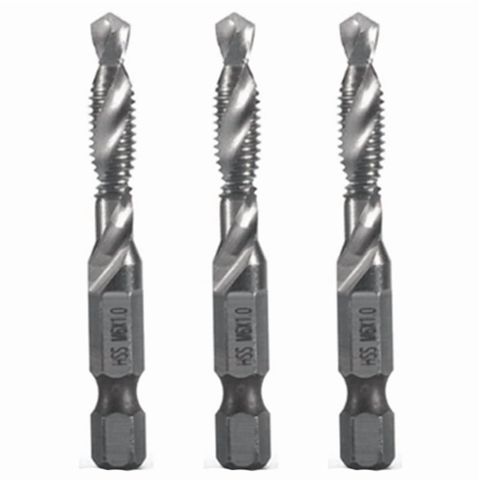 3pcs M6X1.0mm High-Speed Steel 4341 Titanium Plated Composite Tap Drill ...