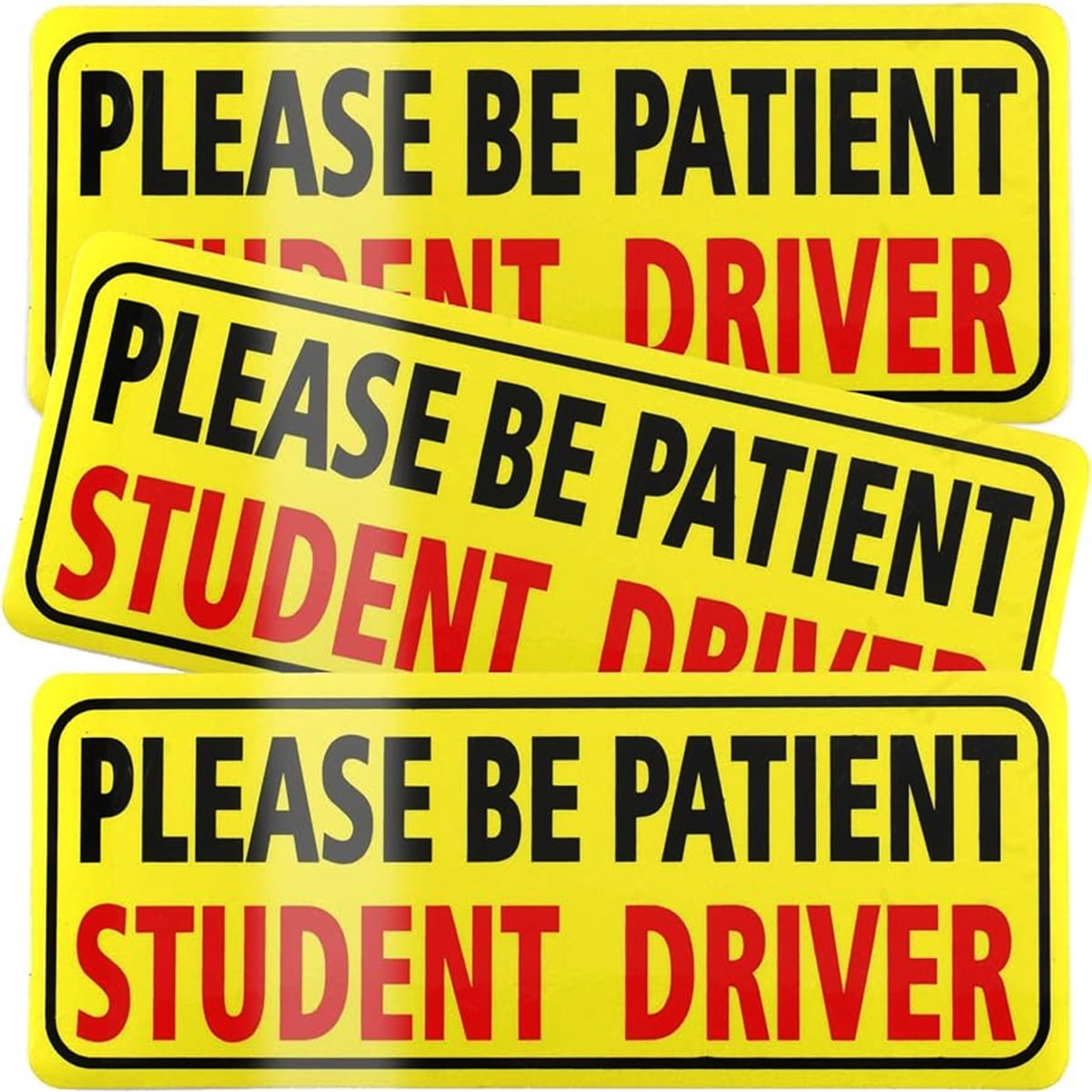 SHEYRTTI Student Driver Sticker, Reflective, Removable Magnetic Safety ...