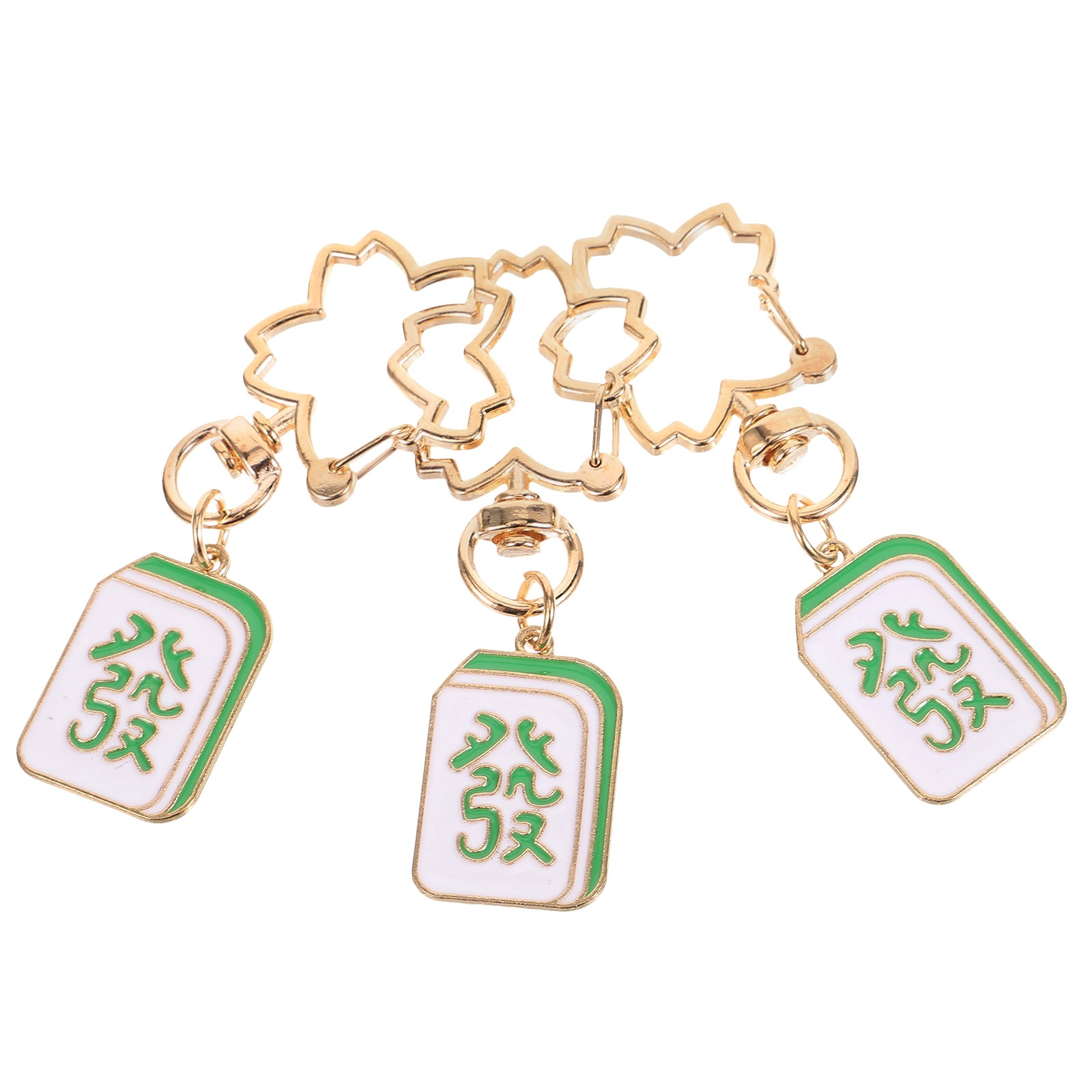 3 Pcs Mahjong Keychain Dice Accessories Tiles Backpack Keychains for ...