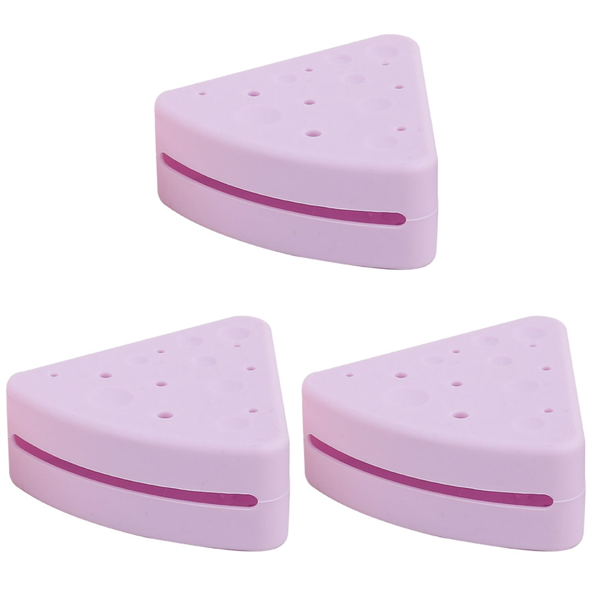 3pcs Makeup Sponge Holder Powder Puff Storage Box Triangular Powder ...