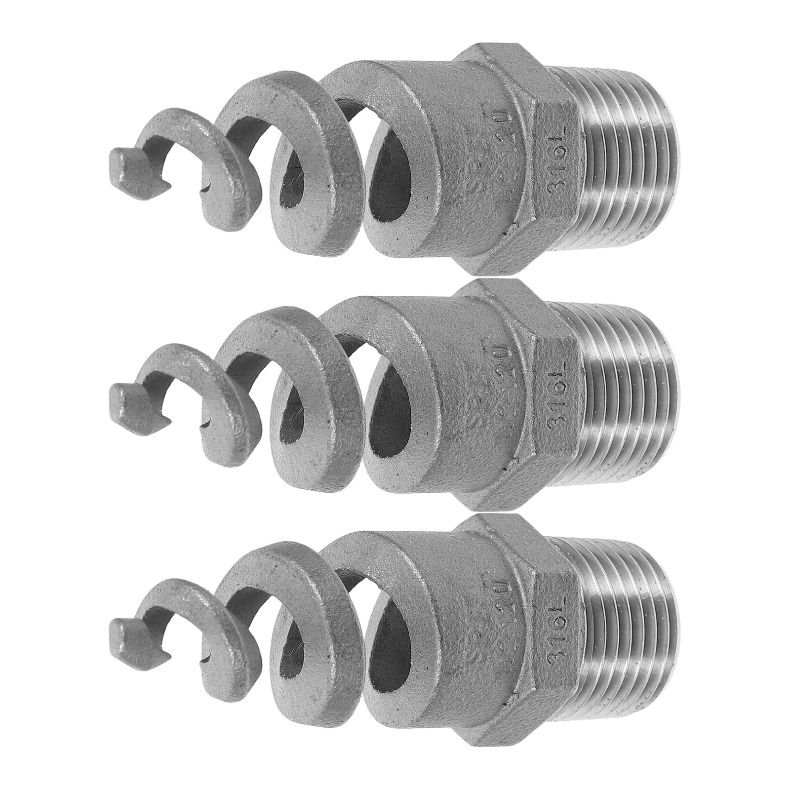 3pcs Male Spiral Cone Atomization Nozzle 1/2 Inch Garden Stainless ...