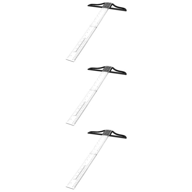 MERRYHAPY 3pcs Carpentry T Ruler Set, Drafting and Engineering ...