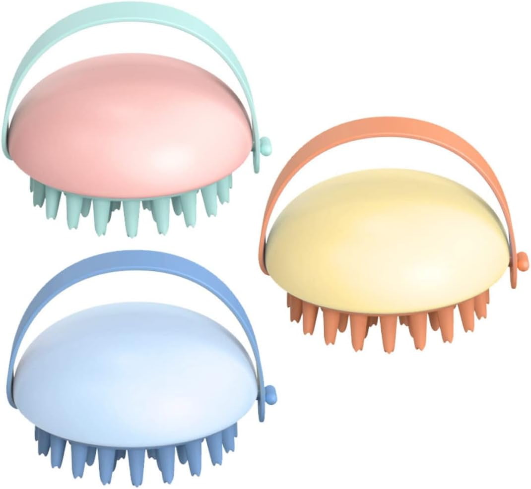 3pcs Massage Comb Handheld Massagers Silicone Scrubber Scalp Massagers ...